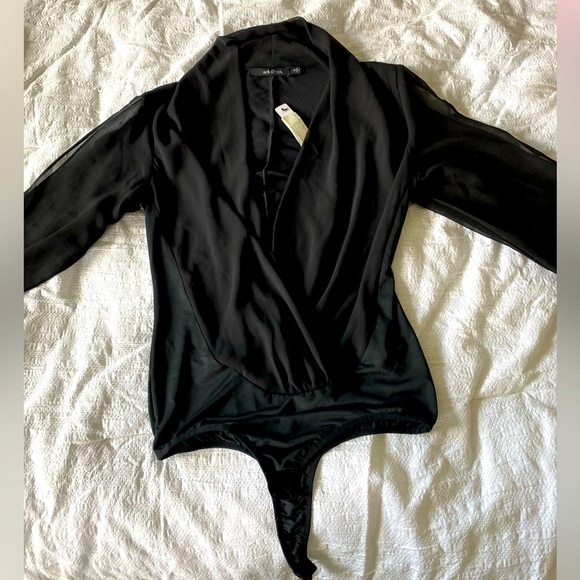 Ark & Co | Tops | Ark Co Black Bodysuit Small | Poshmark